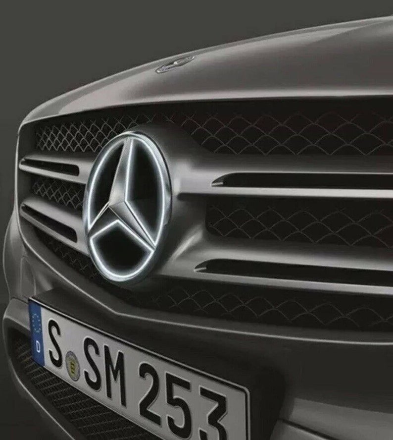 Illuminated Mercedes Benz Logo Emblem - my Hyrax